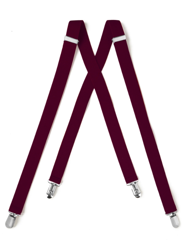 Burgundy Clip On Suspender – UniformsInStock.com