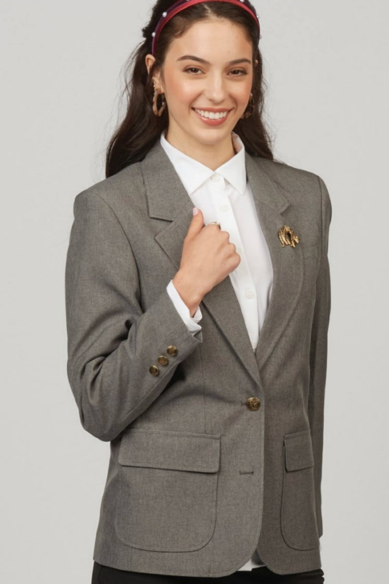 Women's Navy Traditional Blazer – UniformsInStock.com