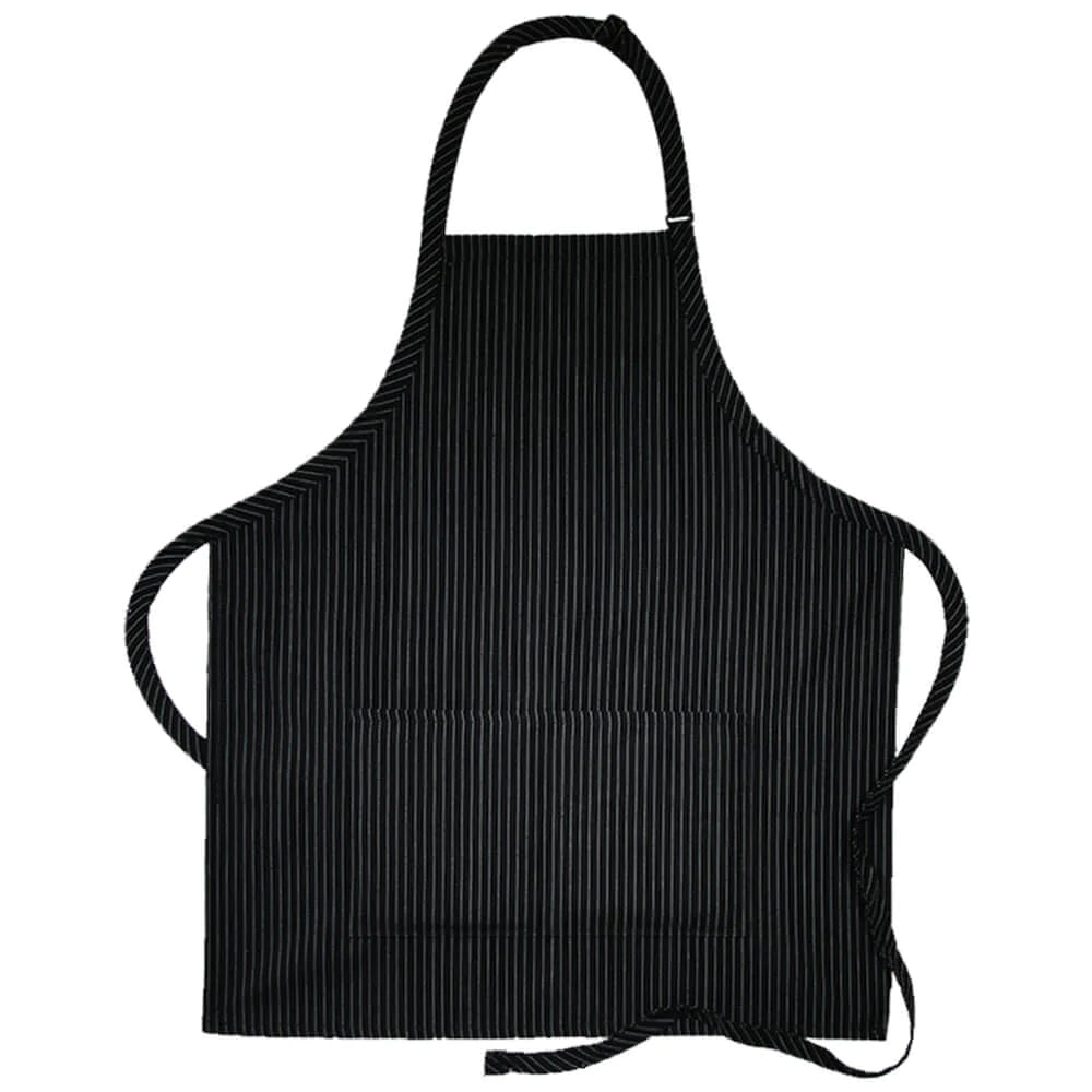 Pinstripe Bib Adjustable Apron (2 Pockets) – UniformsInStock.com
