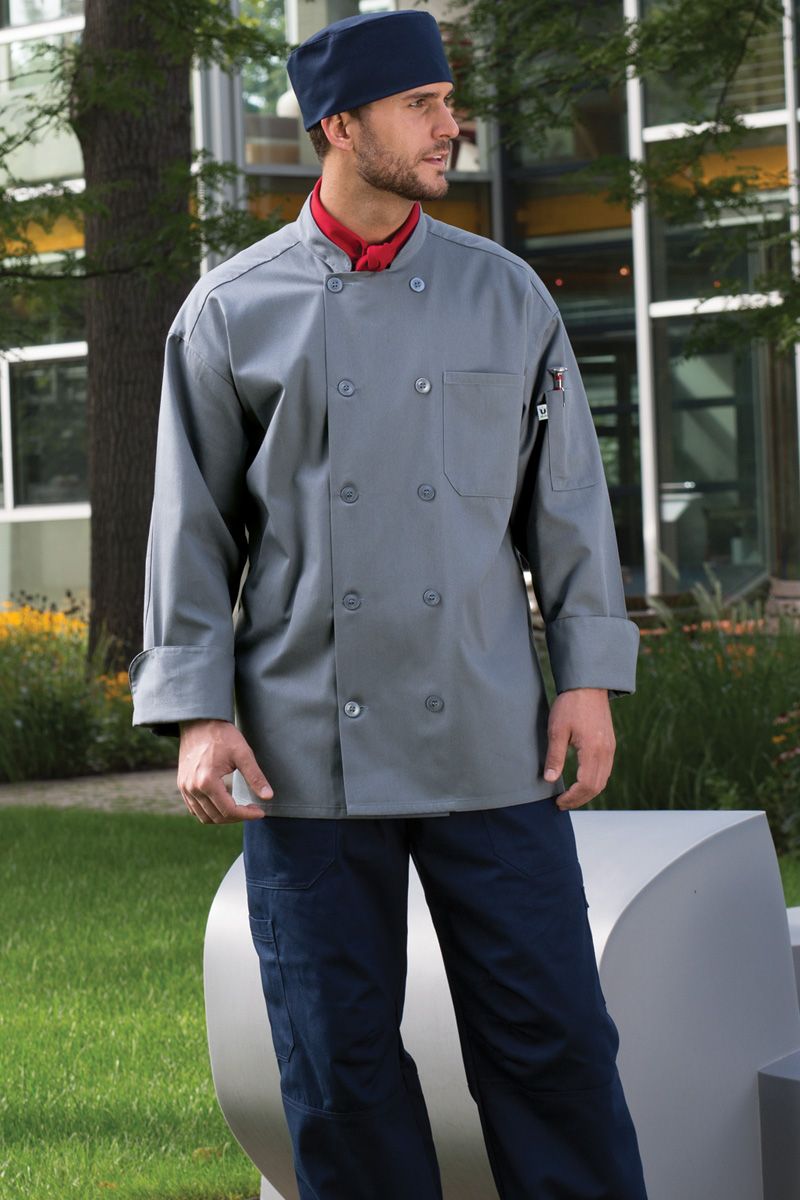 Steel Grey Orleans Chef Coat – UniformsInStock.com